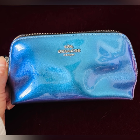 Coach | Bags | Rare Coach Nasa Blue Oil Slick Patent Leather Cosmetic ...